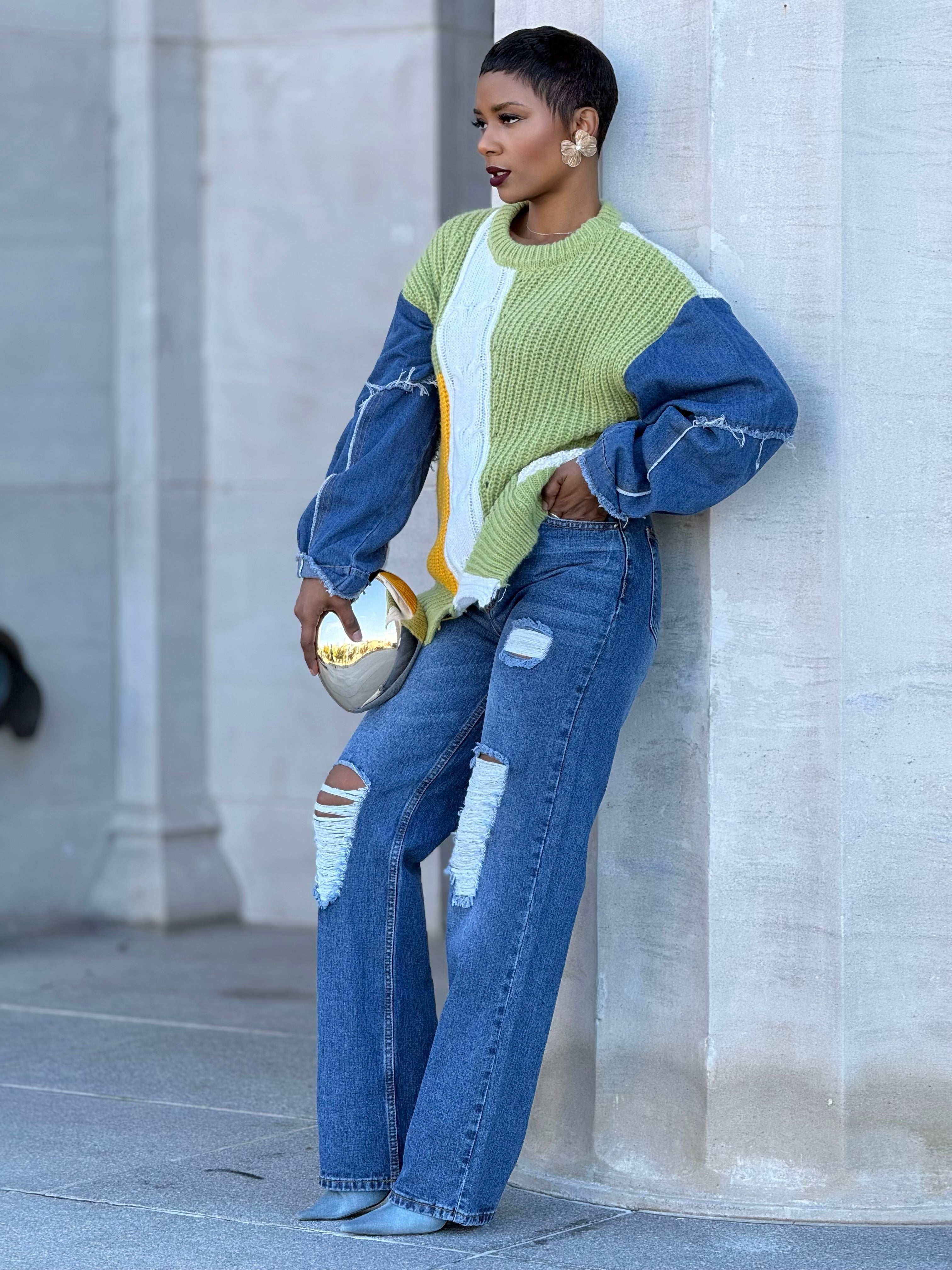 “Denim Touch” Sweater – InsideOut