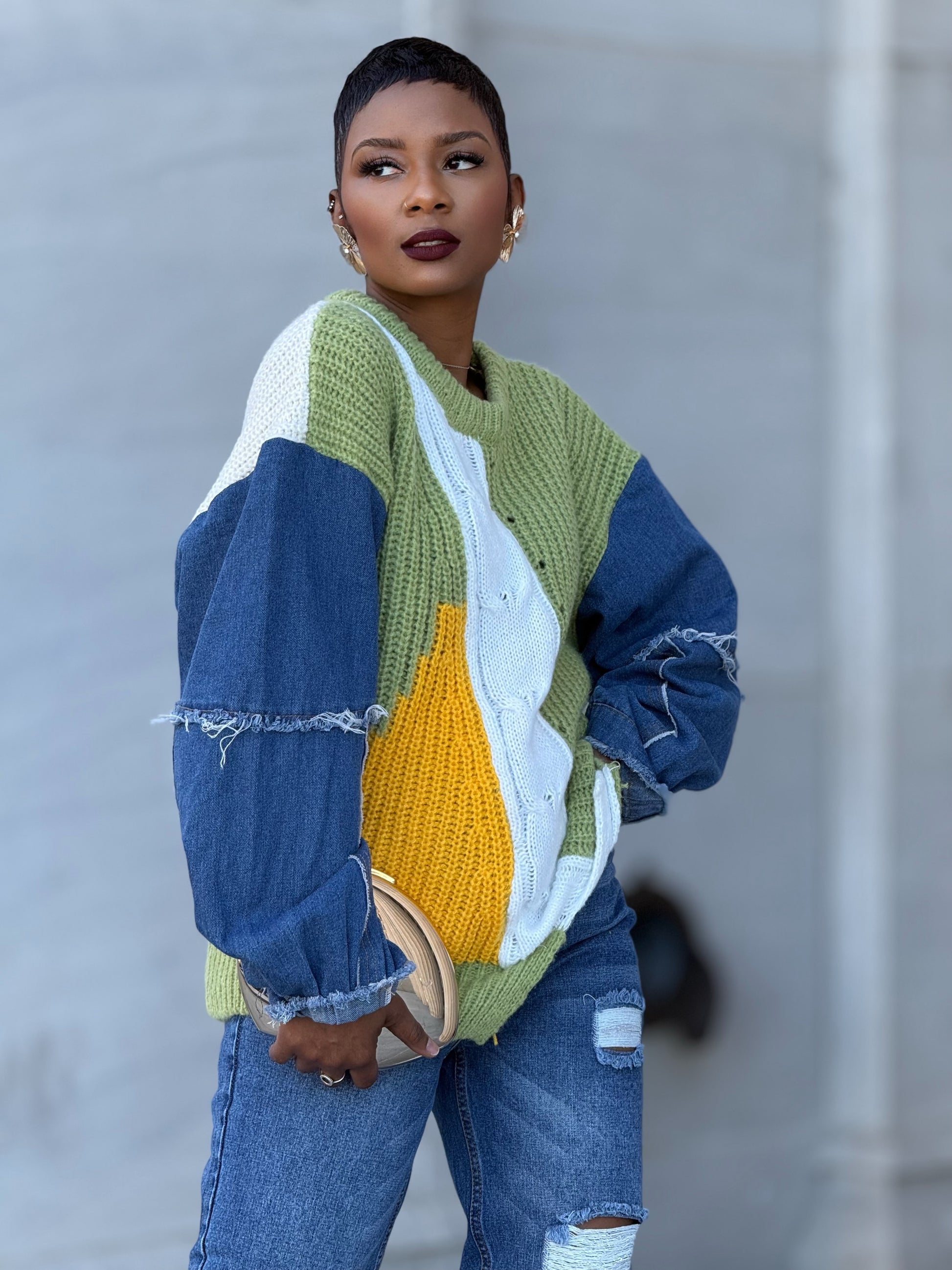 “Denim Touch” Sweater – InsideOut